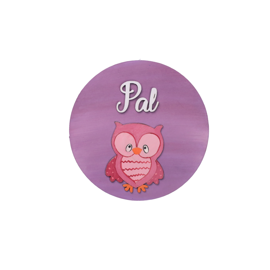 Owl Kids Name Plate– Hobby Decor Pvt Ltd