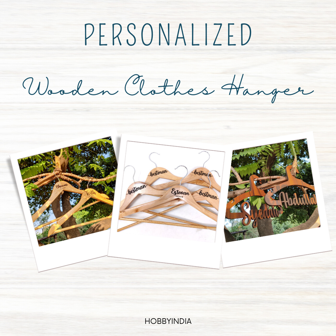 Make Personalized Wooden Clothes Hanger For Pre-Wedding - Hobby India ...