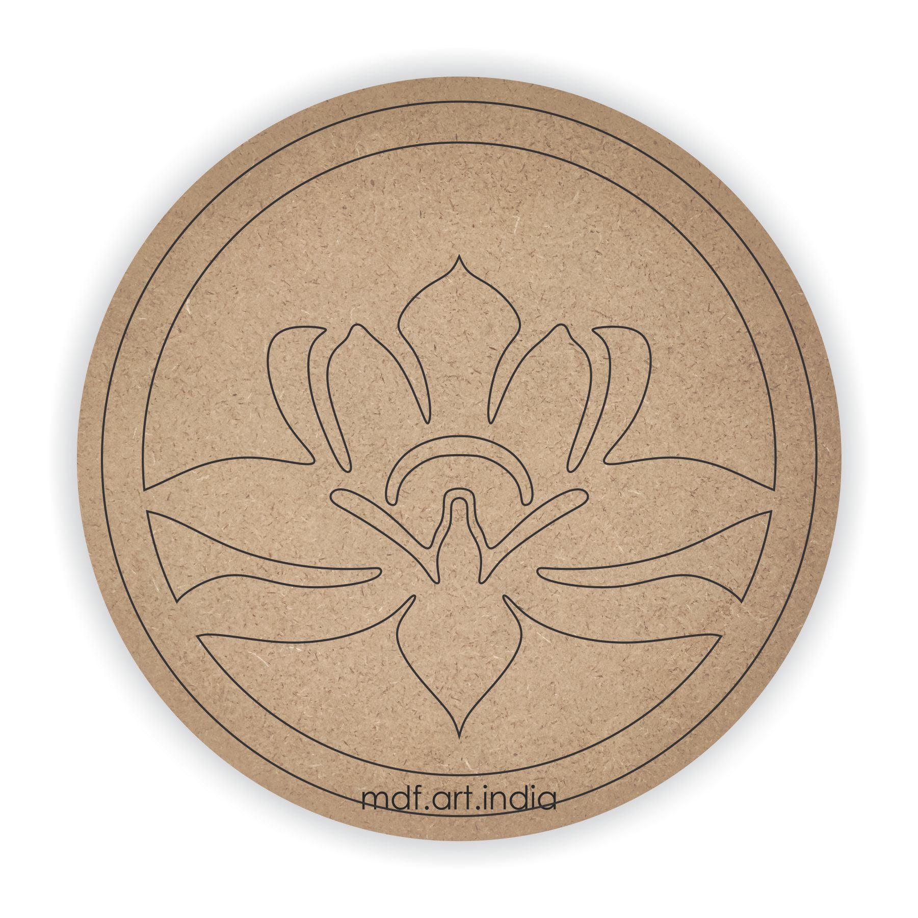 Lotus Flower Round MDF Pre Marked– Hobby Decor Pvt Ltd