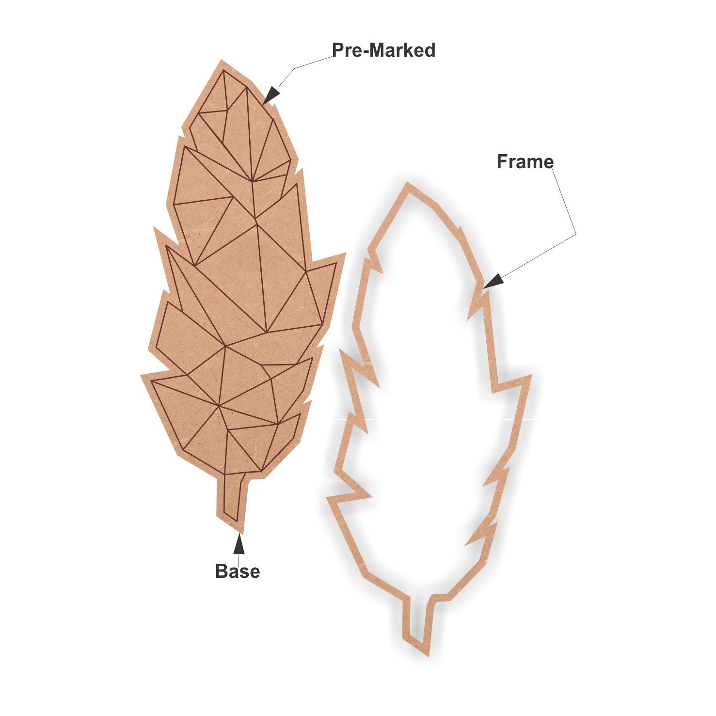 Feather Geometric MDF Puzzle– Hobby Decor Pvt Ltd