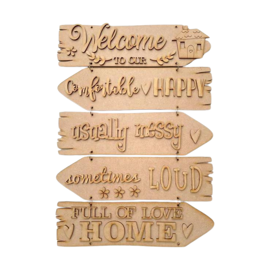 MDF Welcome Room Planks– Hobby Decor Pvt Ltd