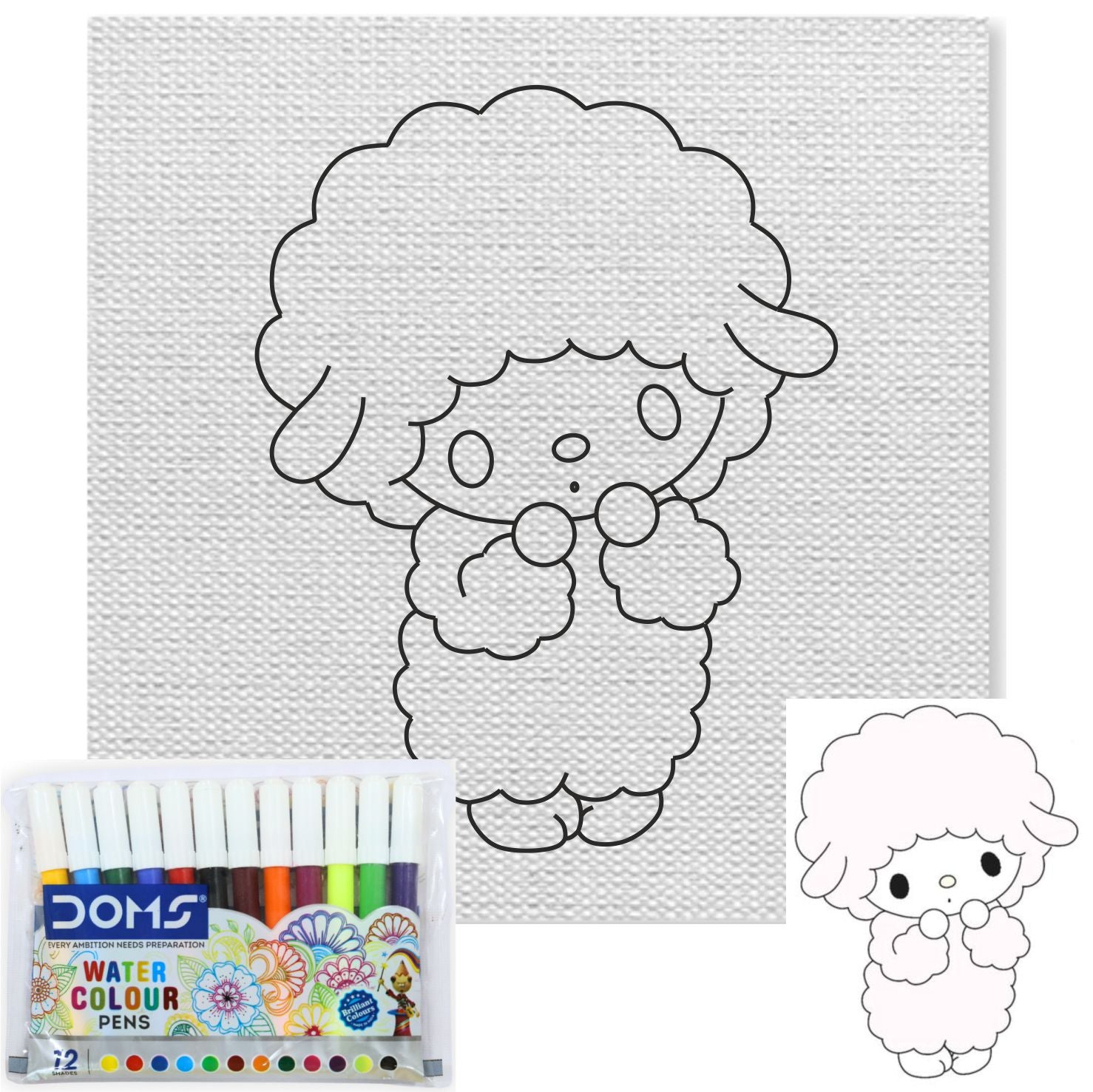 Sheep Canvas Kit– Hobby Decor Pvt Ltd