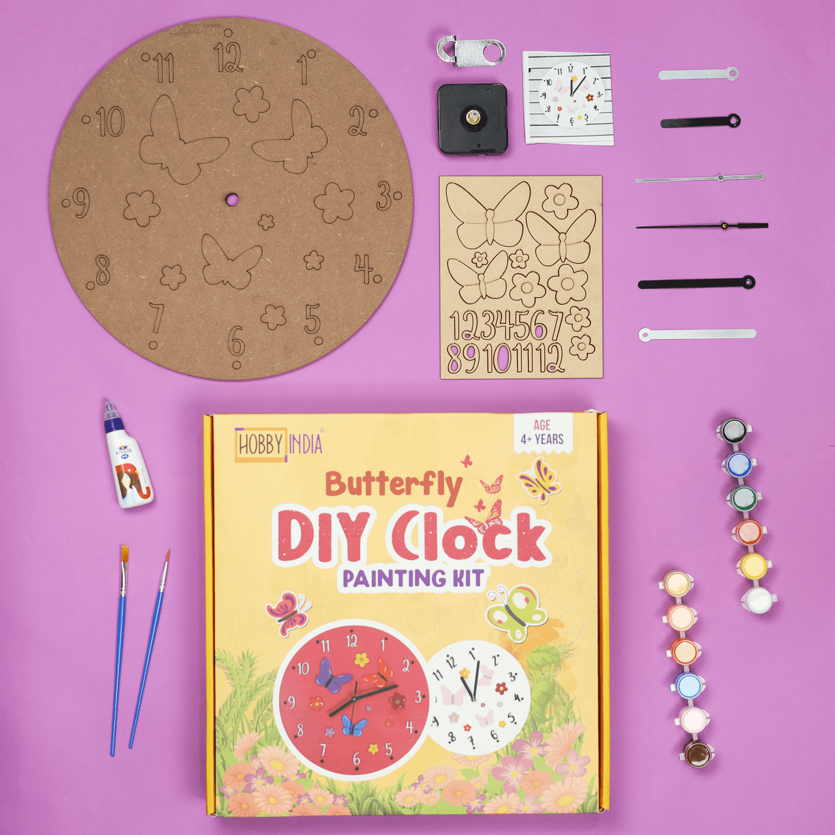 Butterfly Theme Wall Clock DIY Kits– Hobby Decor Pvt Ltd