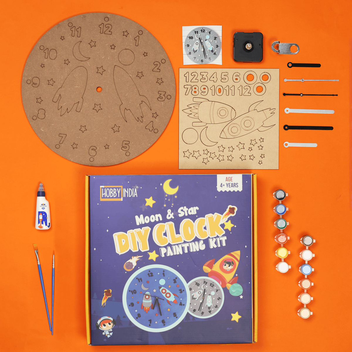 Rocket & Moon Wall Clock DIY Kits– Hobby Decor Pvt Ltd