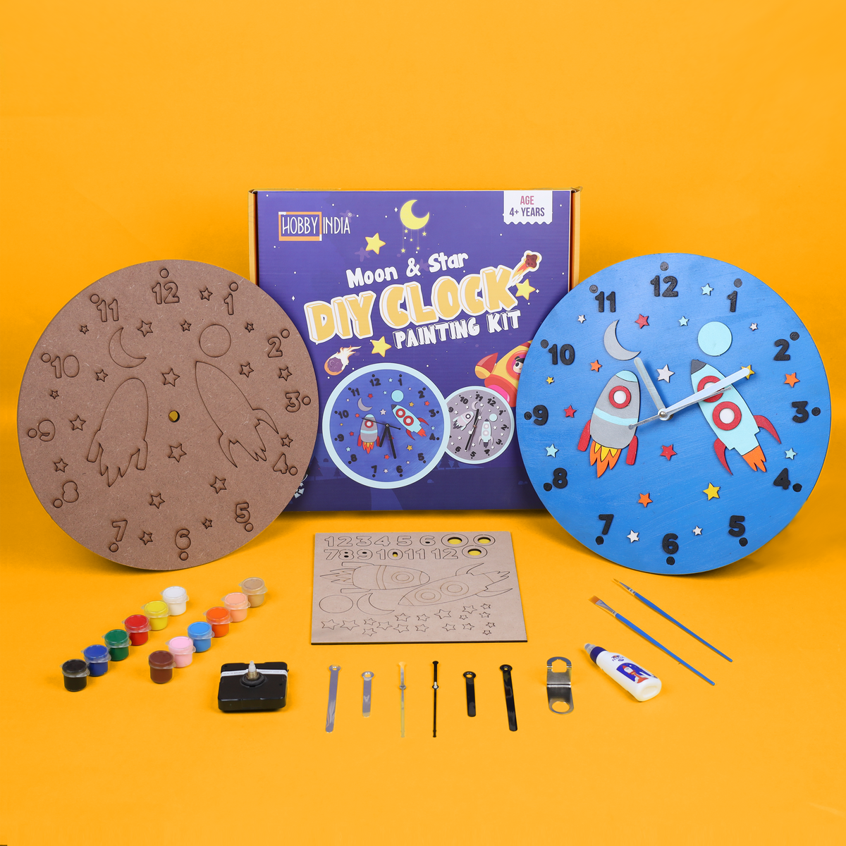 Rocket & Moon Wall Clock DIY Kits– Hobby Decor Pvt Ltd