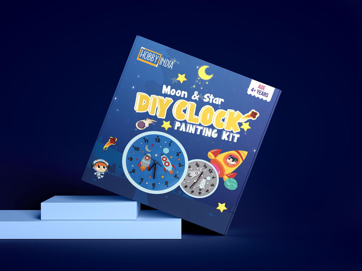 Rocket & Moon Wall Clock DIY Kits– Hobby Decor Pvt Ltd