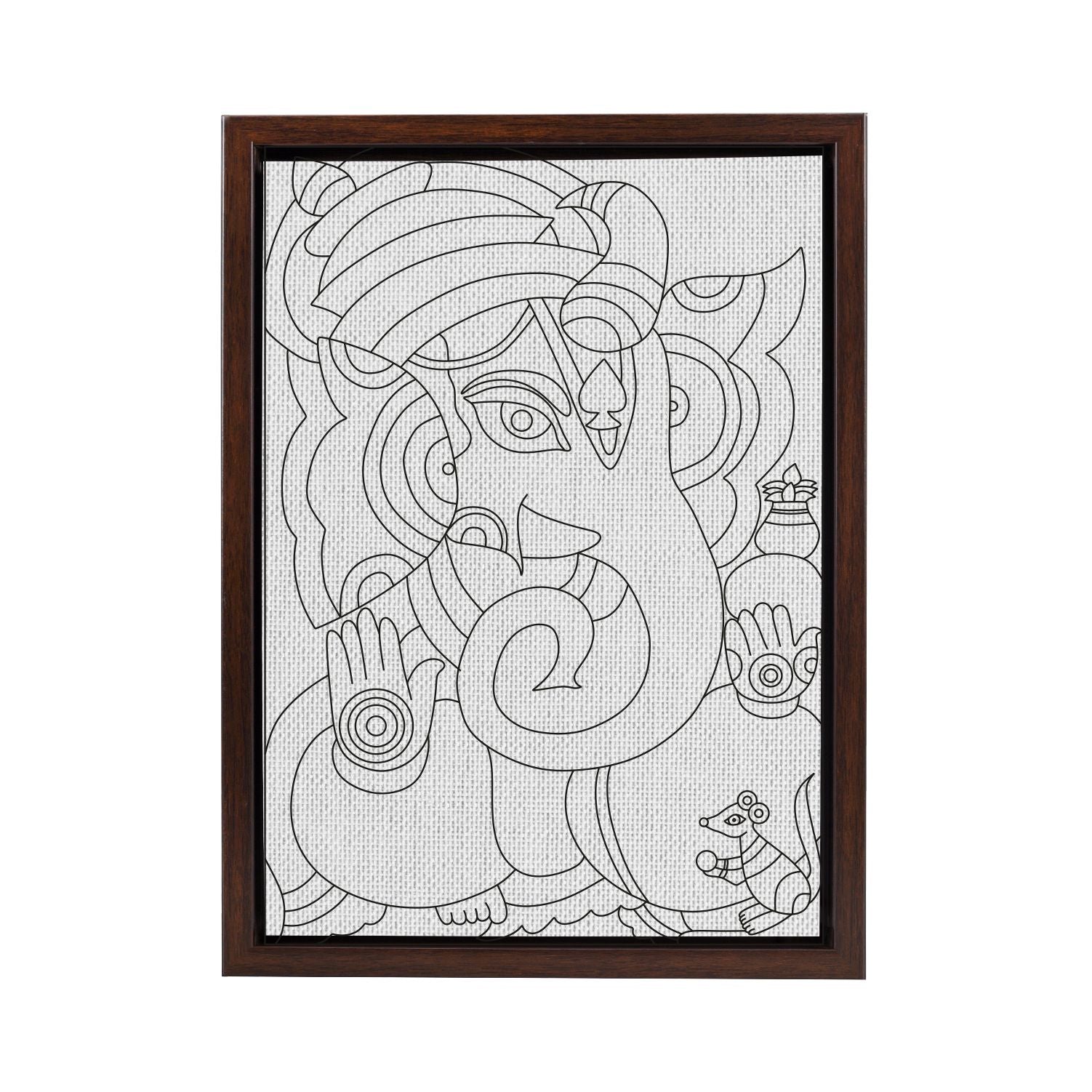 Ganpati Madhubani Painting DIY Framed Canvas Base for Painting– Hobby ...