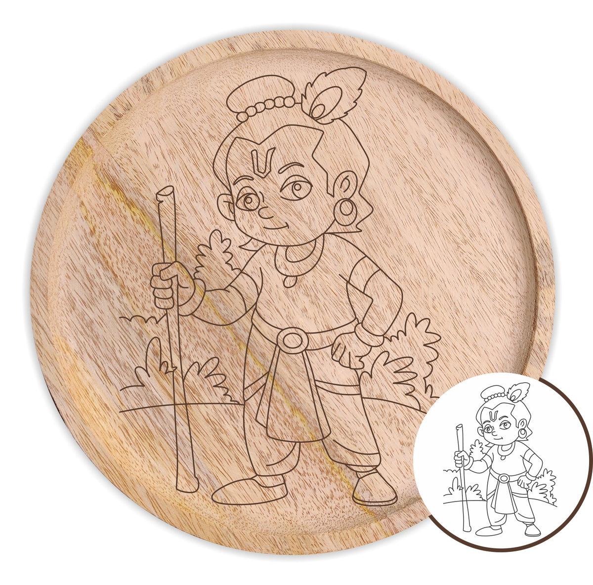 Baby Krishna Pre Marked Wall plates– Hobby Decor Pvt Ltd