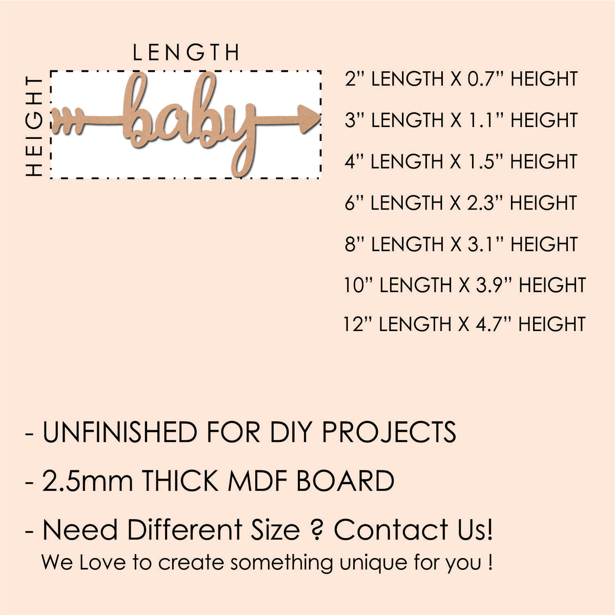 Baby Arrow Cutout– Hobby Decor Pvt Ltd