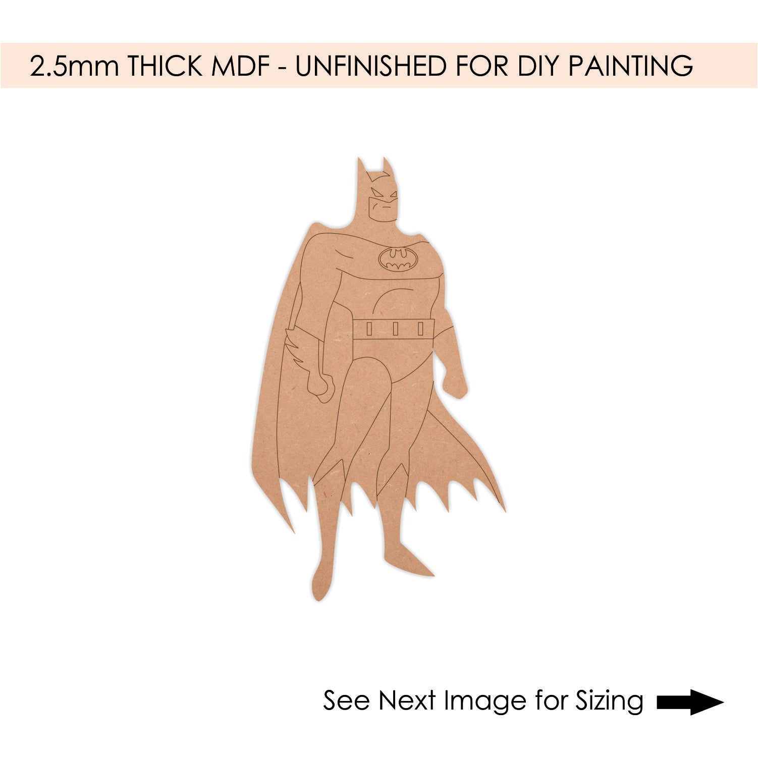 Batman MDF Cutout– Hobby Decor Pvt Ltd