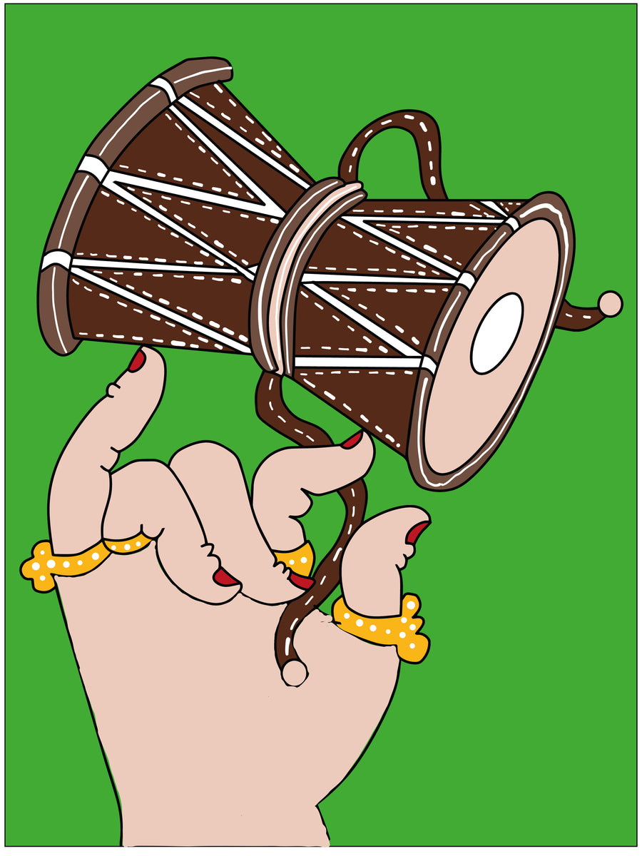 Damaru Kerala Murals DIY Framed Canvas Base for Painting– Hobby Decor ...