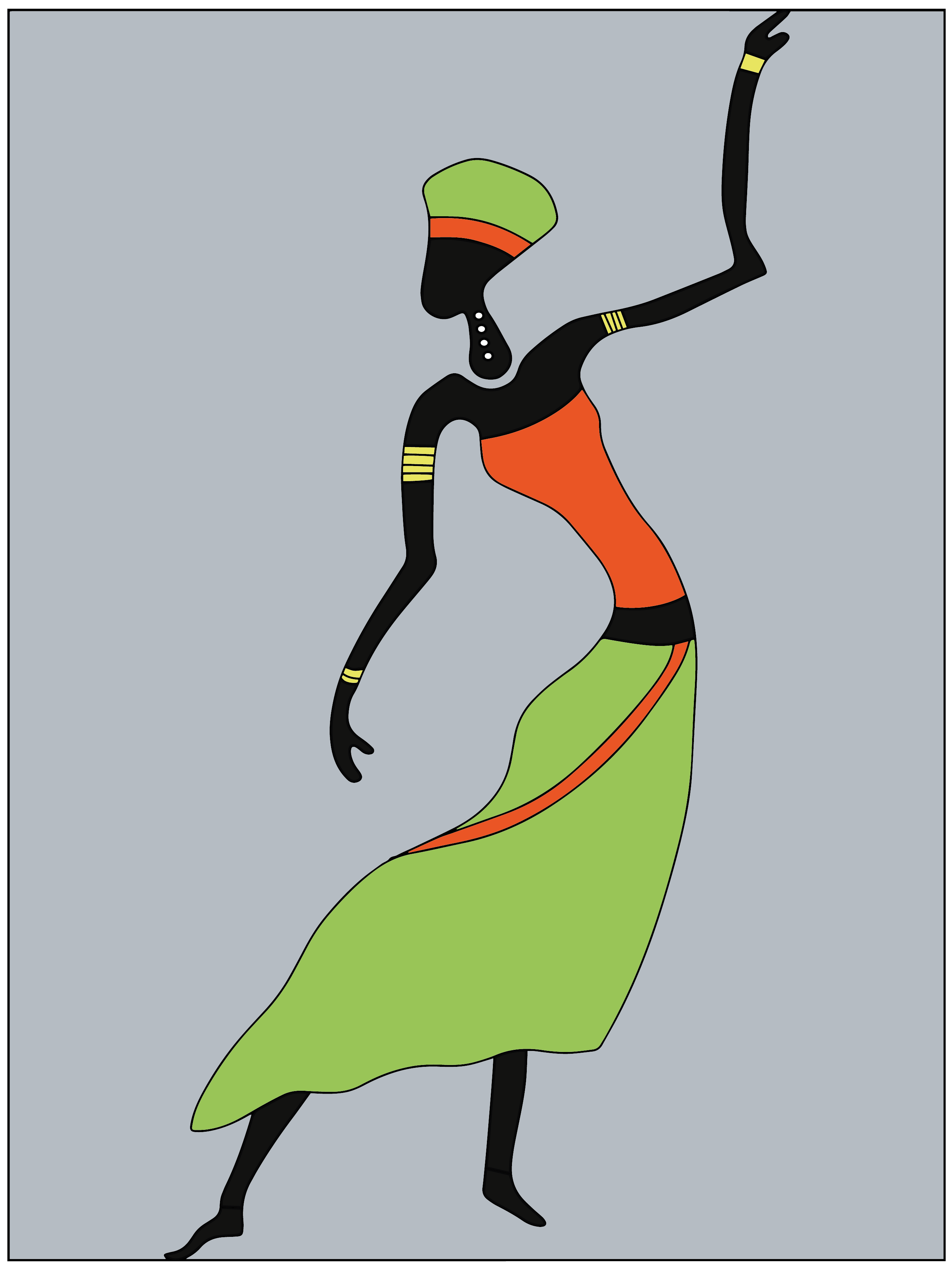 African Lady Warli Painting DIY Framed Canvas Base for Painting– Hobby ...