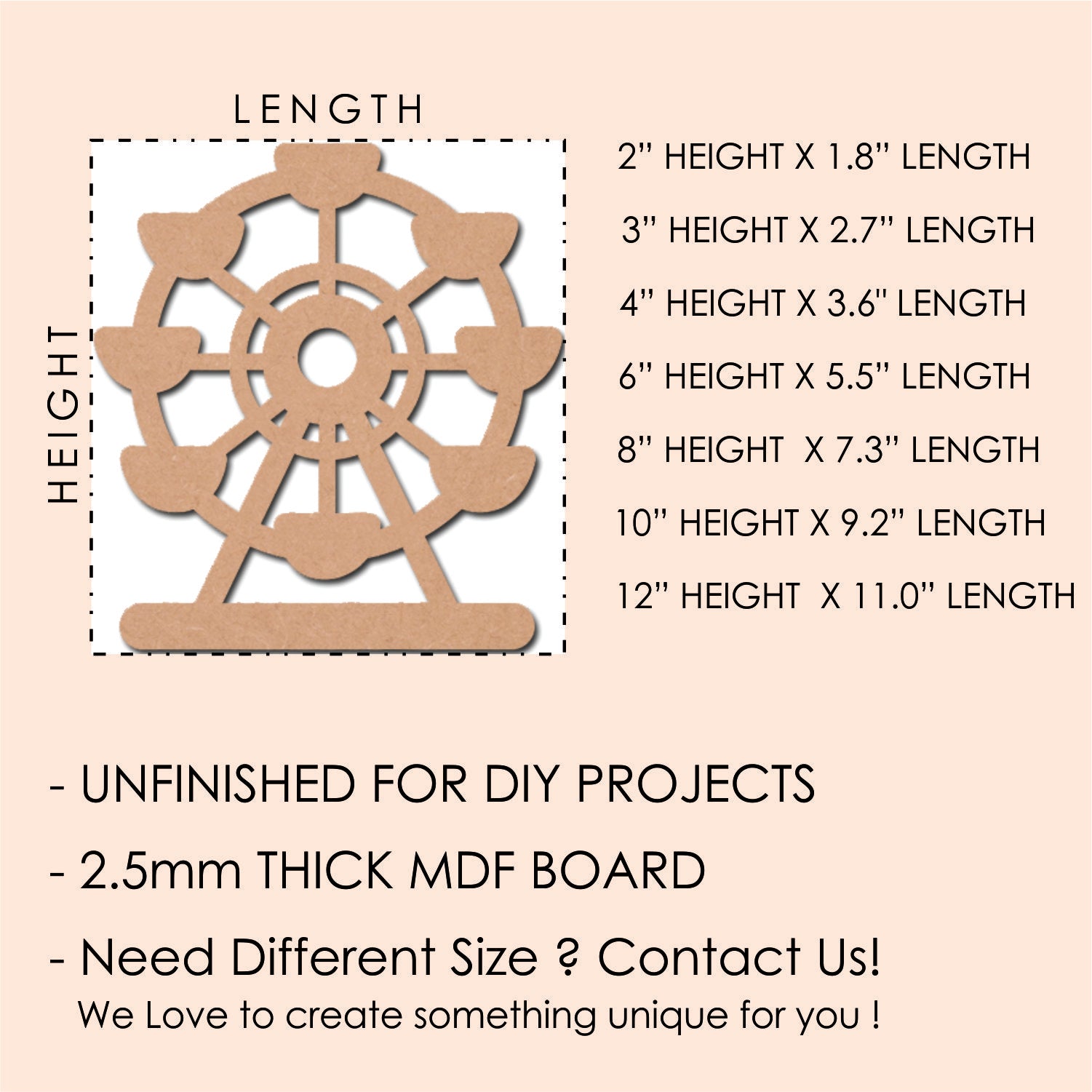 Ferris Wheel Shape– Hobby Decor Pvt Ltd