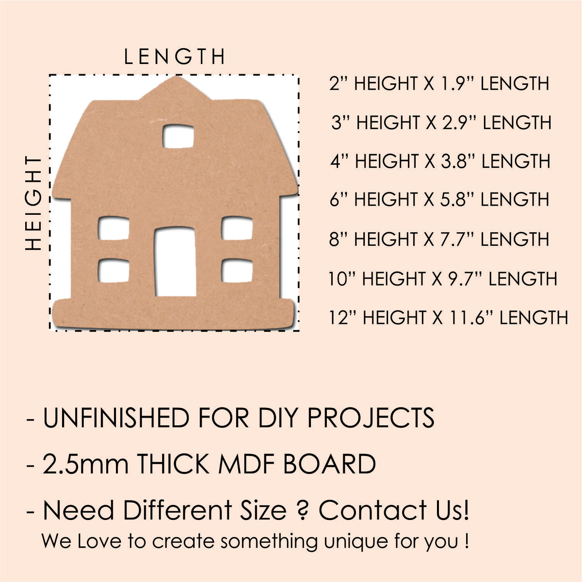 MDF House Cutout– Hobby Decor Pvt Ltd
