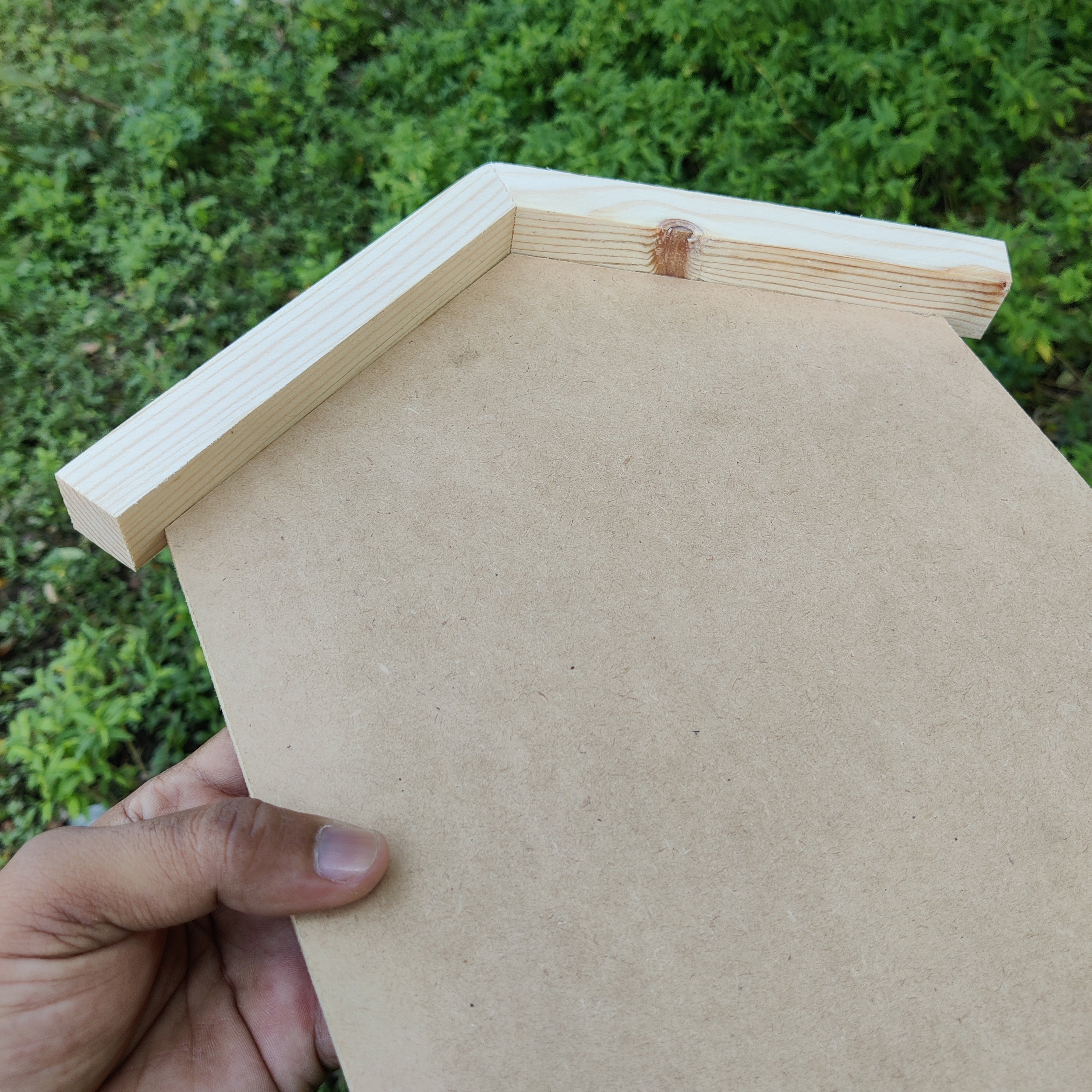 Buy Home Shape Wooden Name Plate Base Online At HobbyIndia– Hobby Decor ...