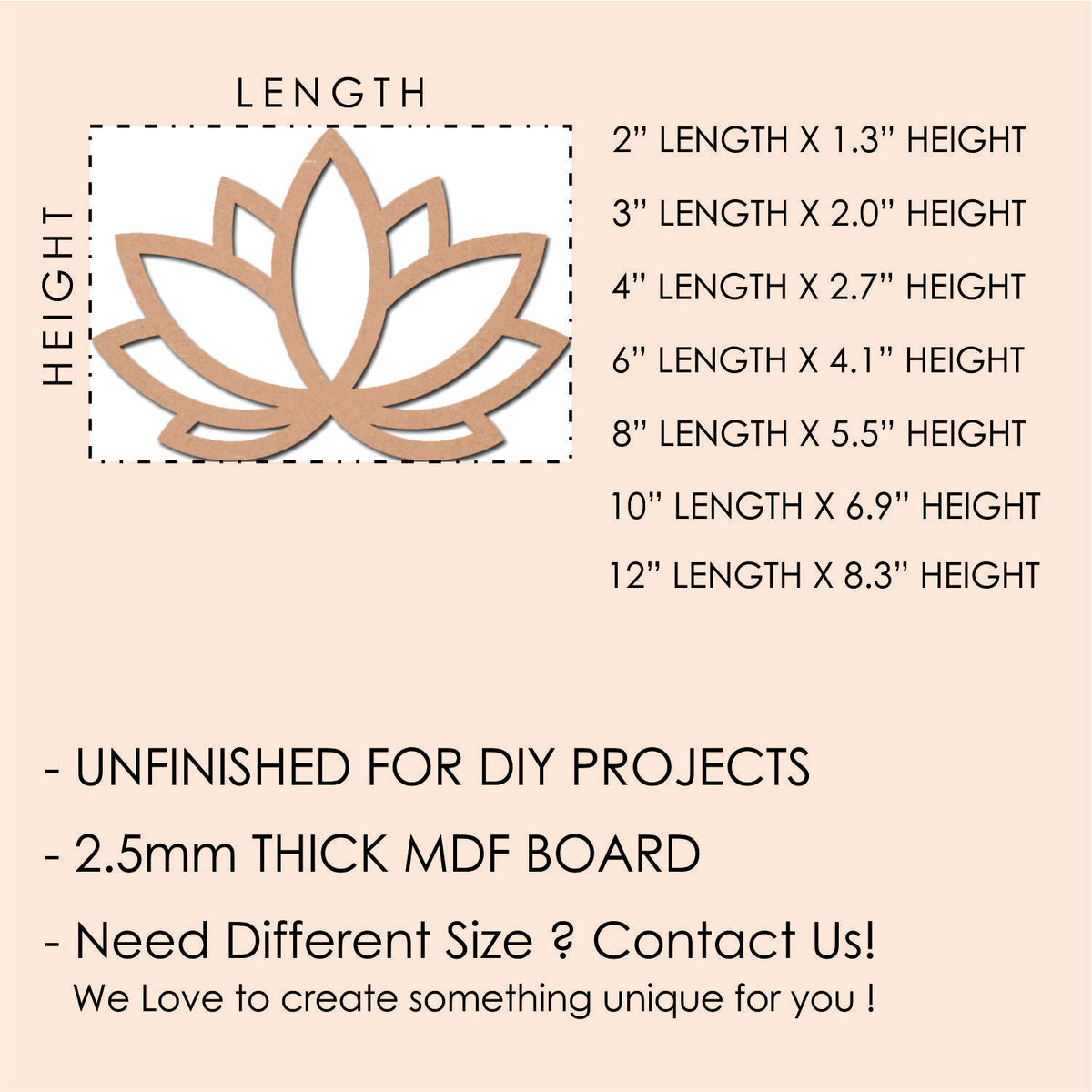 Lotus Flower Cutout– Hobby Decor Pvt Ltd