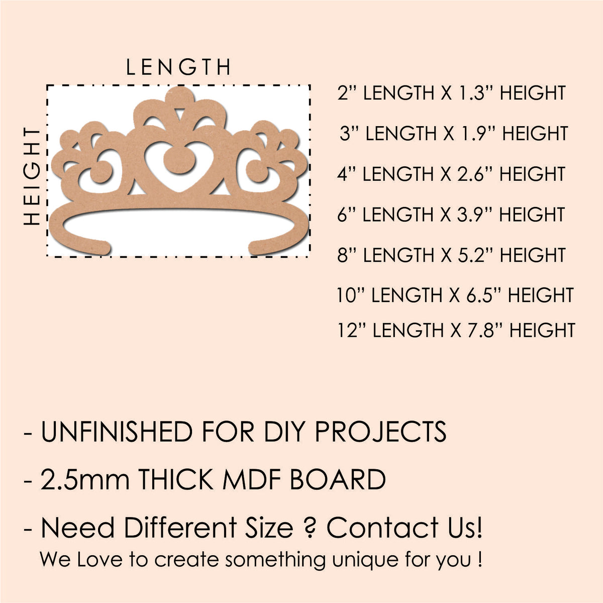 Princess Crown Cutout– Hobby Decor Pvt Ltd