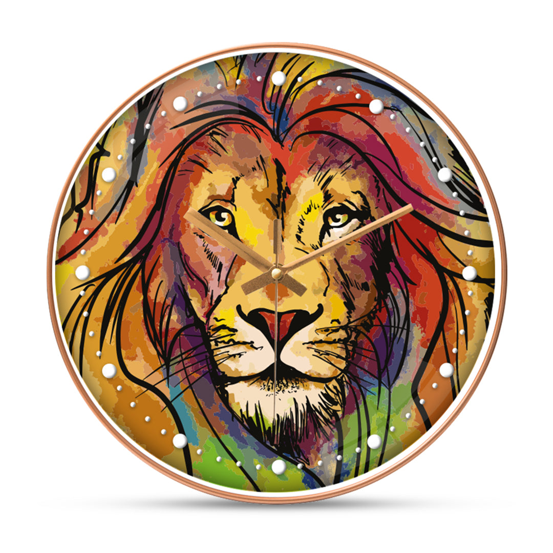 Colorfull lion wall clock– Hobby Decor Pvt Ltd