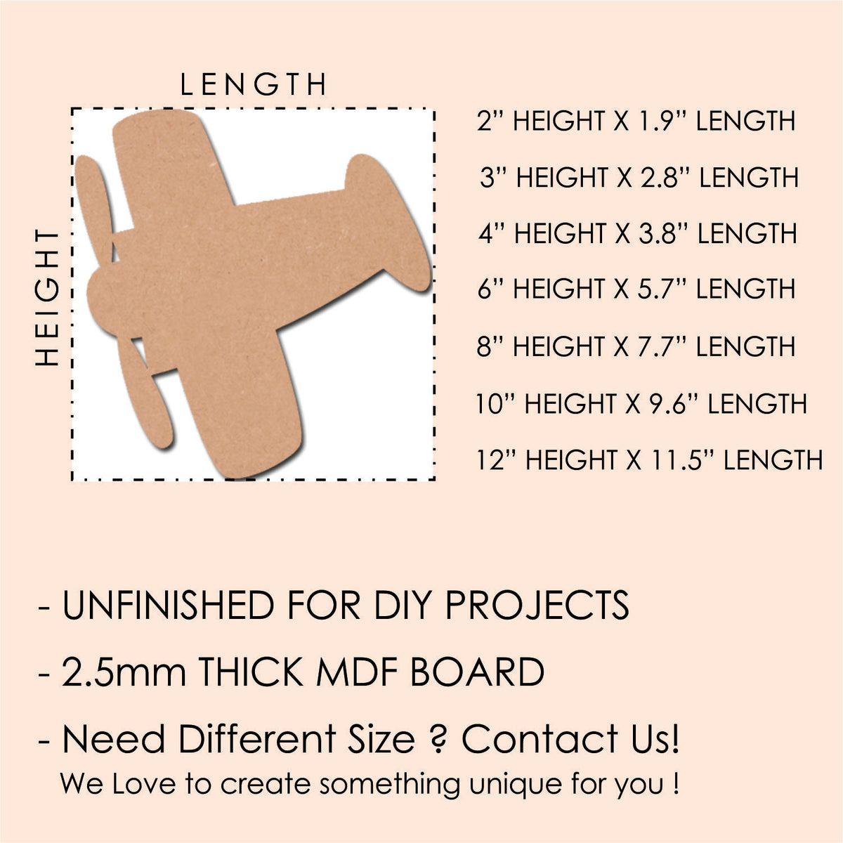 Propeller Plane Shape– Hobby Decor Pvt Ltd