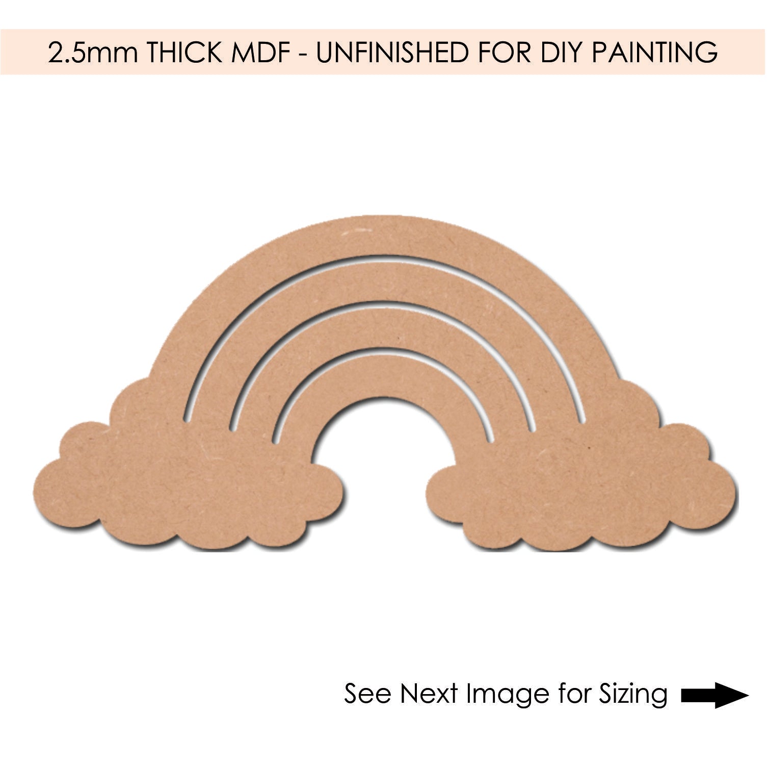 Rainbow With Clouds DIY Cutout– Hobby Decor Pvt Ltd