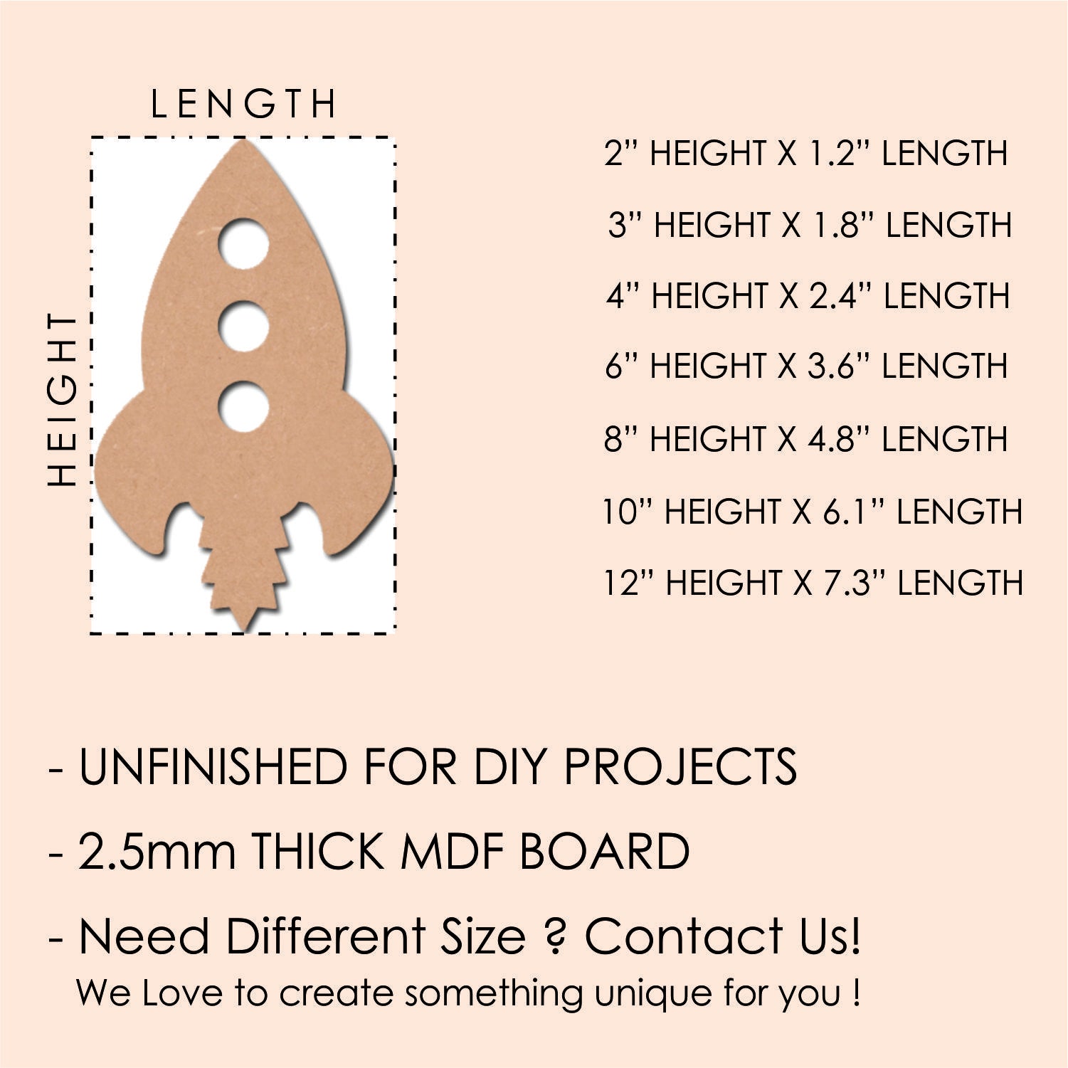 Rocket Cutout– Hobby Decor Pvt Ltd