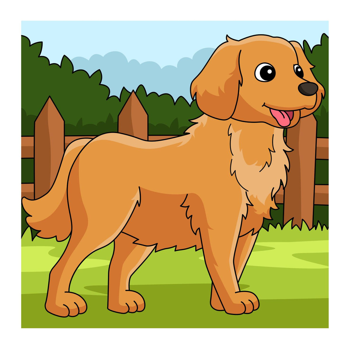 Golden Retriever Dog Animal DIY Canvas Base for Painting– Hobby Decor ...