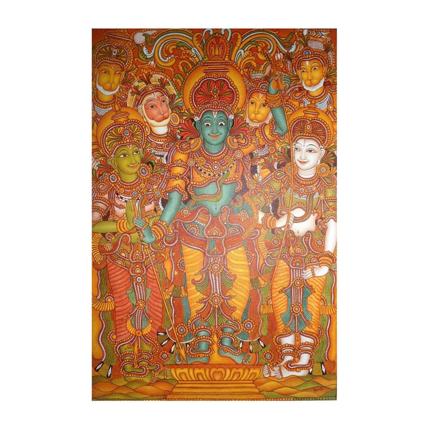 Shree Ram Kerala Murals DIY Framed Canvas Base for Painting– Hobby ...