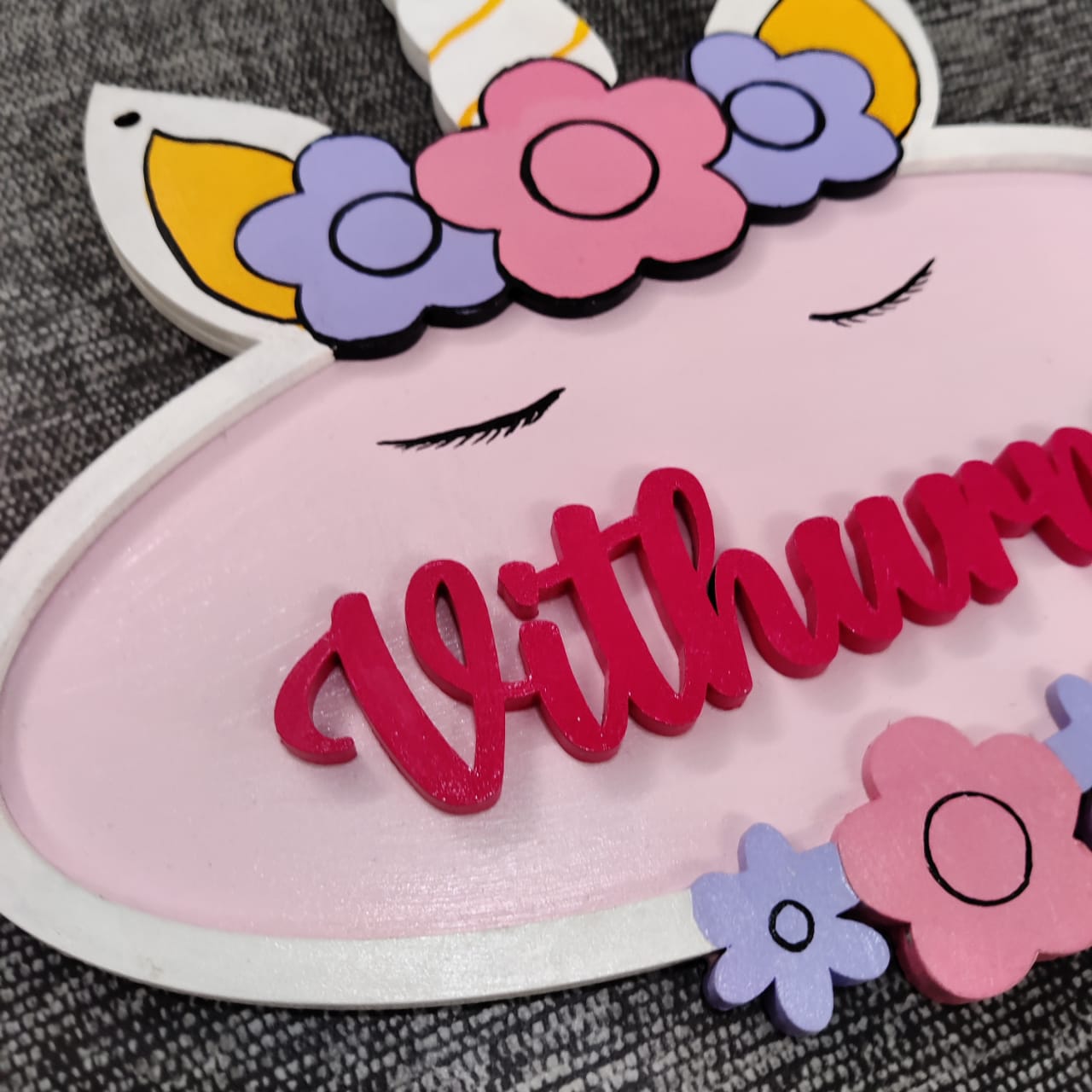 Unicorn Custom Kids Name Plate– Hobby Decor Pvt Ltd