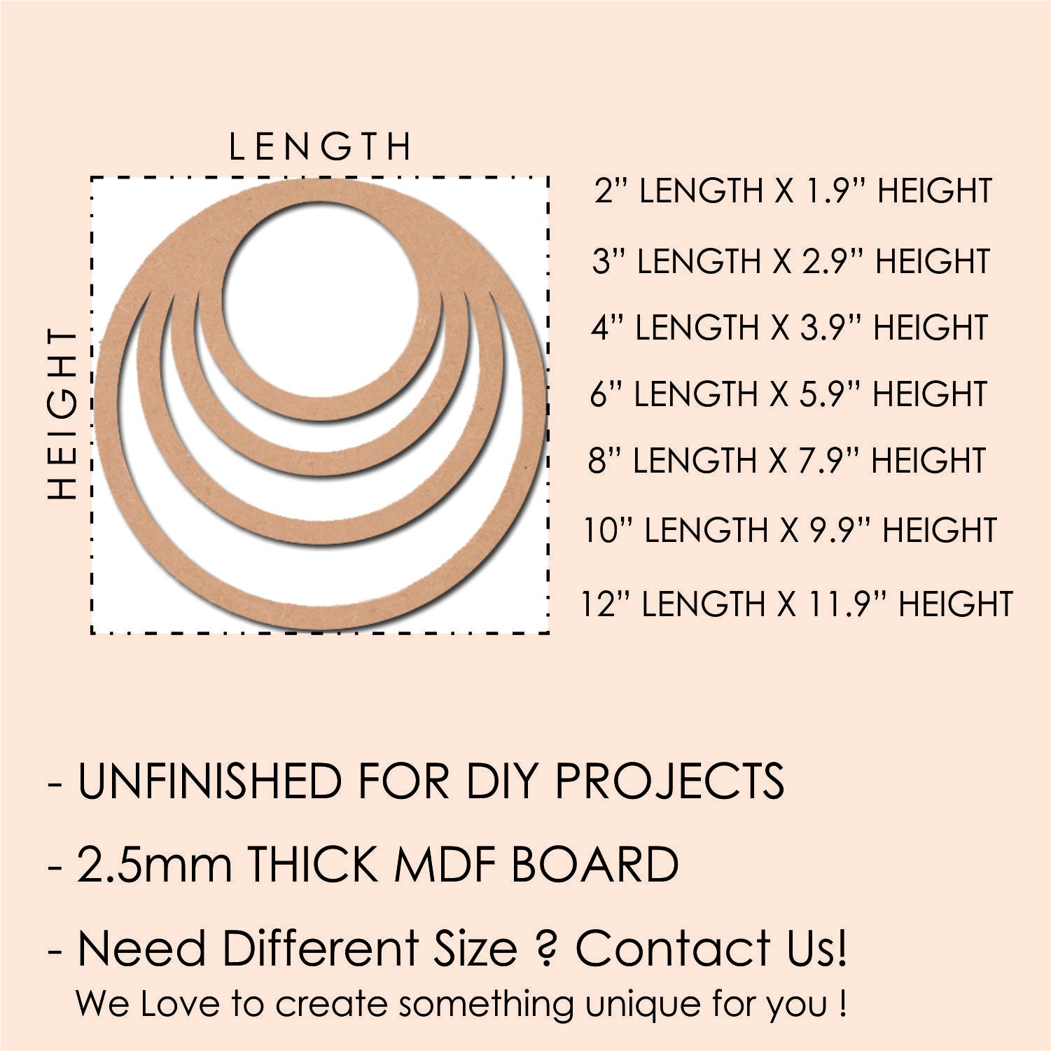 Layered Circles Geometric– Hobby Decor Pvt Ltd