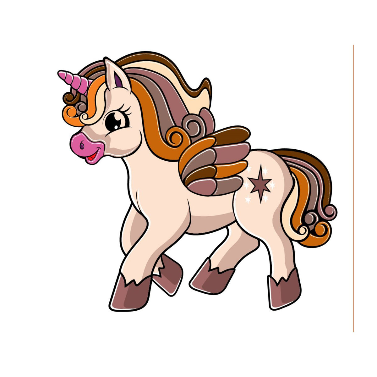 Happy Unicorn DIY Canvas Base for Painting– Hobby Decor Pvt Ltd